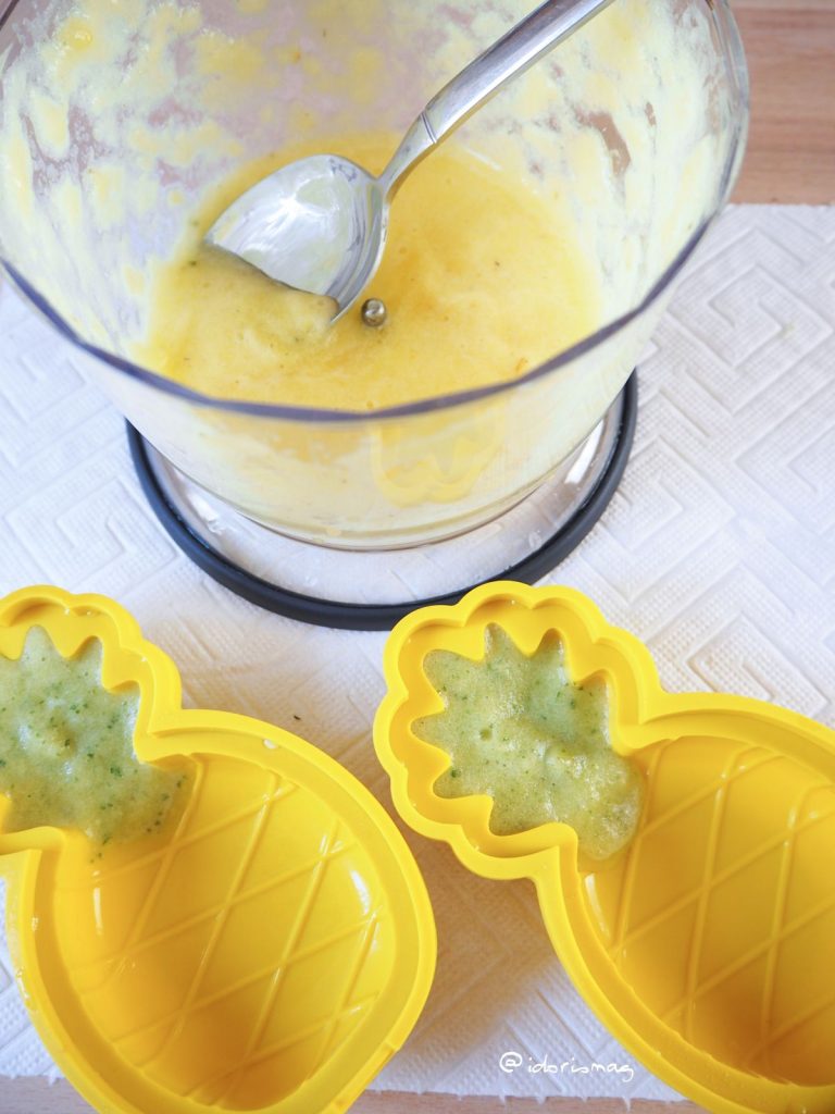 Hausgemachtes fruchtiges Ananas Minz Eis – Am Stiel